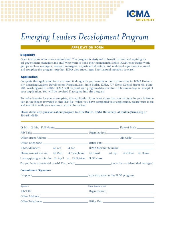 ELDP Application | icma.org ELDP Application | icma.org